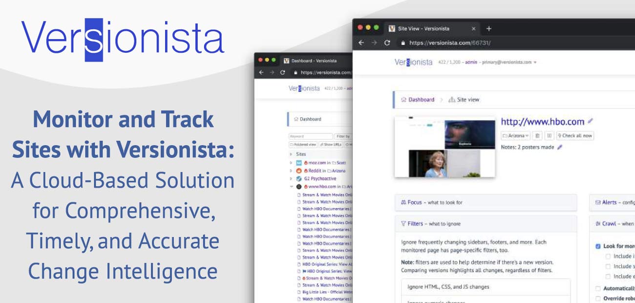 Monitor and Track Sites with Versionista: A Cloud-Based Solution for ...