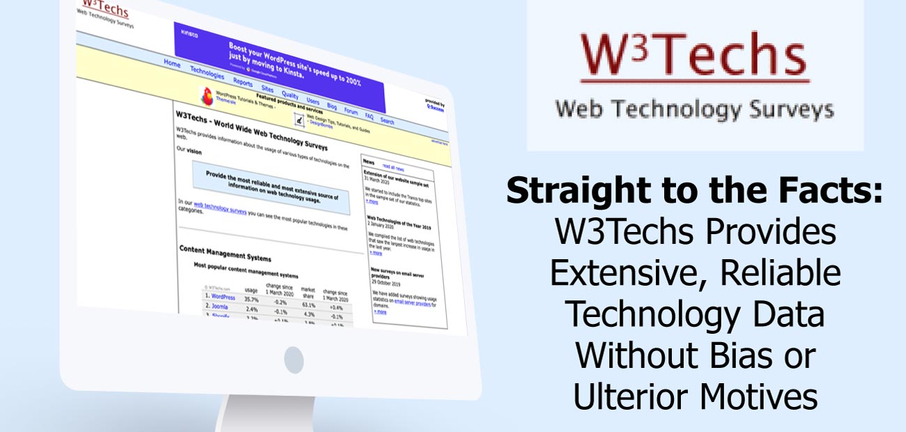 Straight to the Facts: W3Techs Provides Extensive, Reliable Technology Data Without Bias or ...