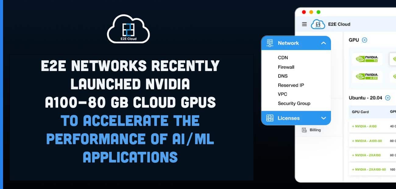 E2E Networks Recently Launched NVIDIA A100-80 GB Cloud GPUs to ...